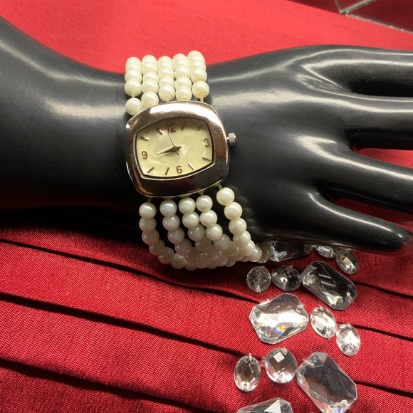 Avon | Accessories | Bracelet Pearls Watch | Poshmark